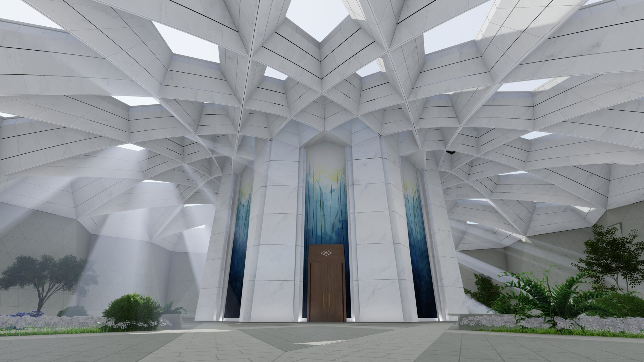 Drawing of the interior of the Shrine of ‘Abdu’l-Bahá – Bahá’ís of ...